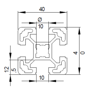 Profilé alu 40x40 sur mesure - Aluneed